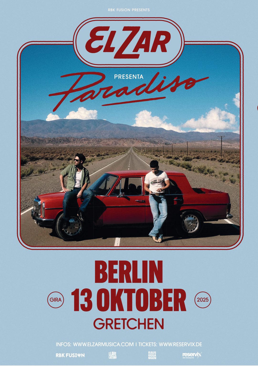 „Paradiso Tour 2025“ – Die argentinische Rock/Pop-Band El Zar kommt für ein exklusives Konzert ...
